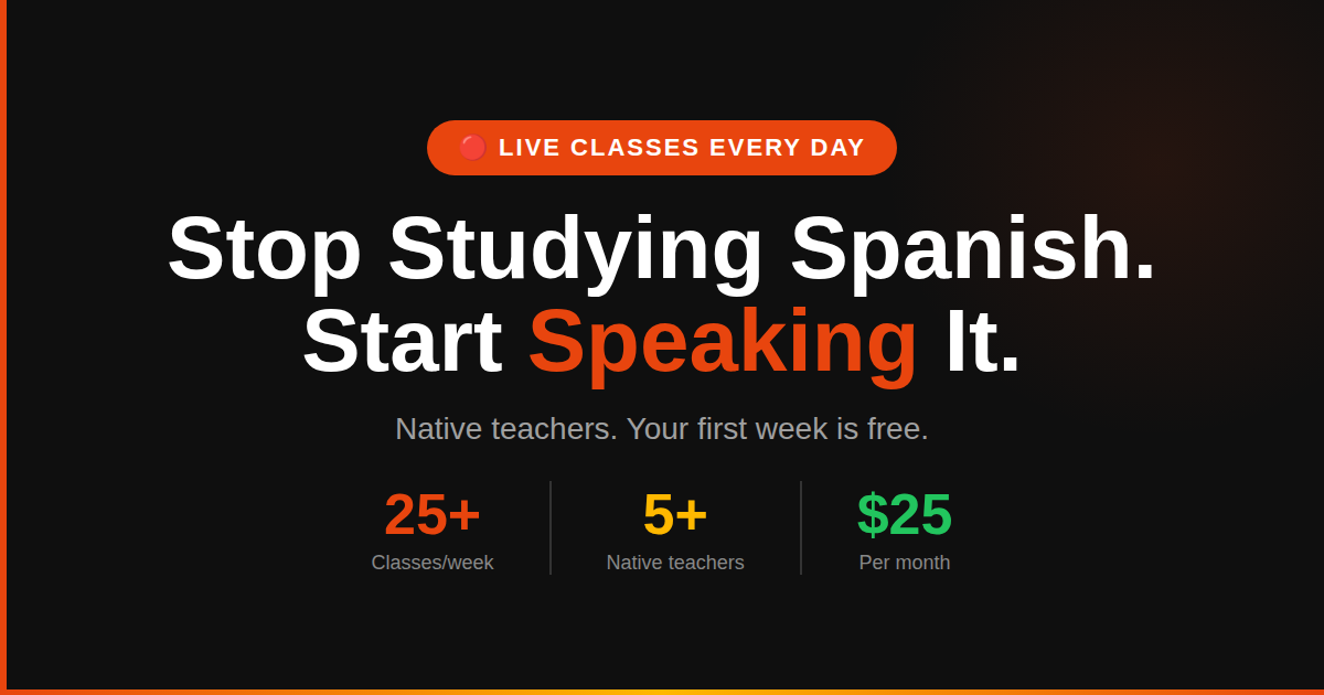Learn Spanish with Live Classes | Spanish Fluency Club